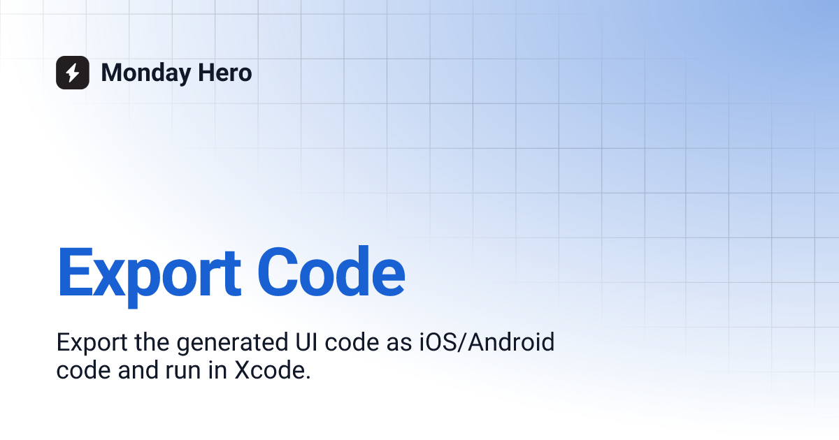 Export Code | Monday Hero